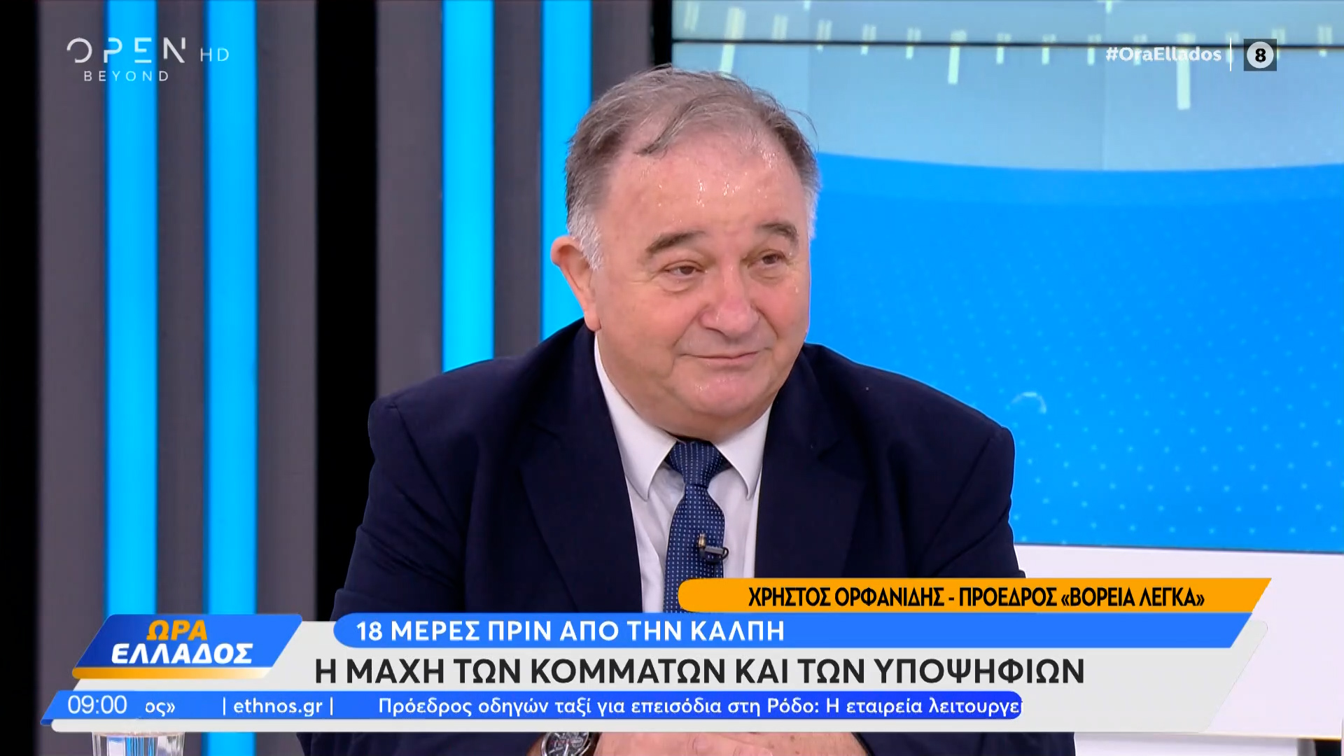 Ο πρόεδρος του κόμματος «Βόρεια Λέγκα» Χρήστος Ορφανίδης στην Ώρα ...