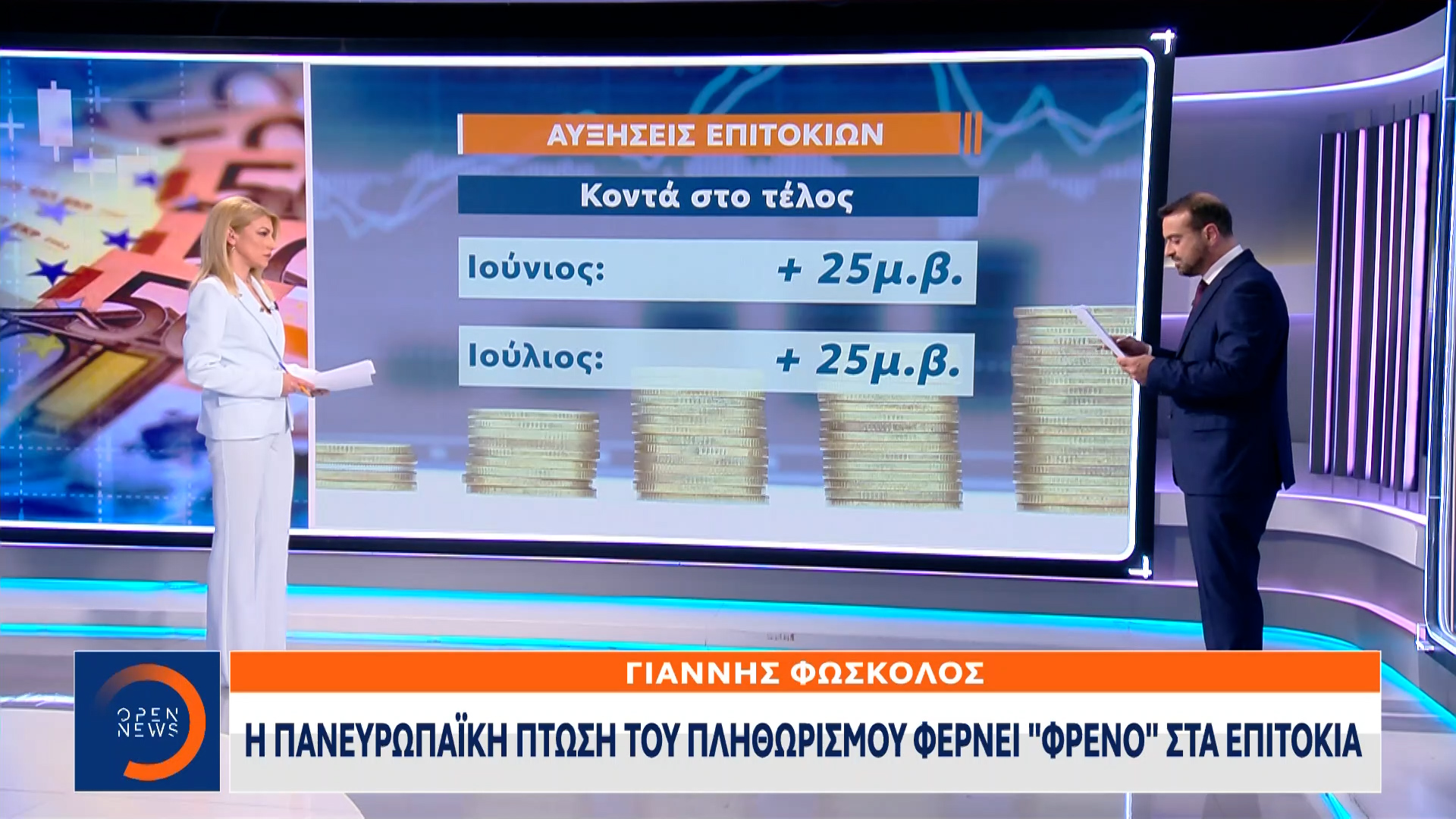 Η πανευρωπαϊκή πτώση του πληθωρισμού φέρνει «φρένο» στα επιτόκια | OPEN TV
