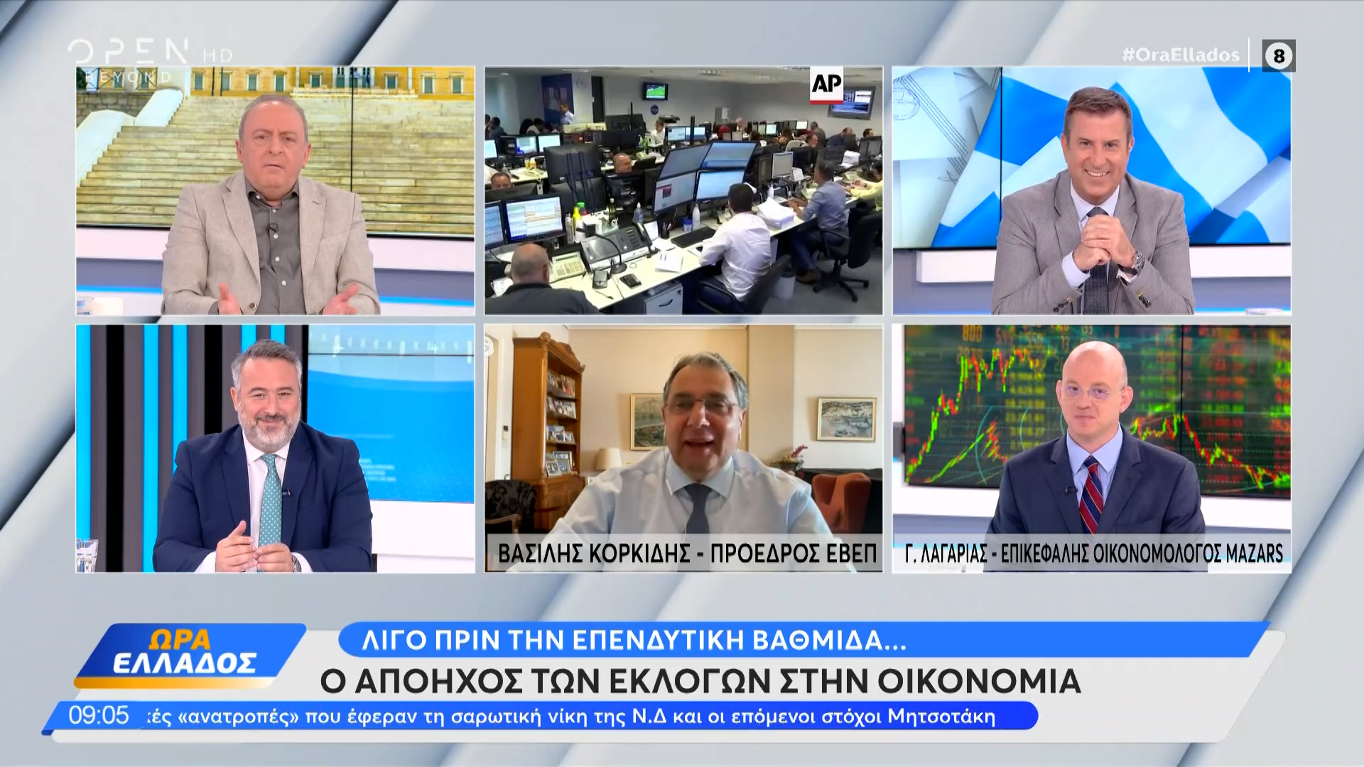 Κορκίδης και Λαγαριάς για τον απόηχο των εκλογών στην οικονομία | OPEN TV