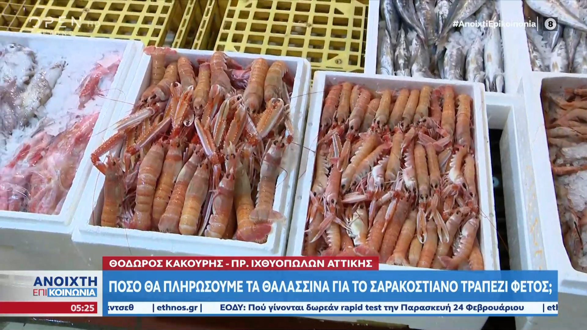 Πόσο θα πληρώσουμε τα θαλασσινά για το Σαρακοστιανό τραπέζι φέτος | OPEN TV
