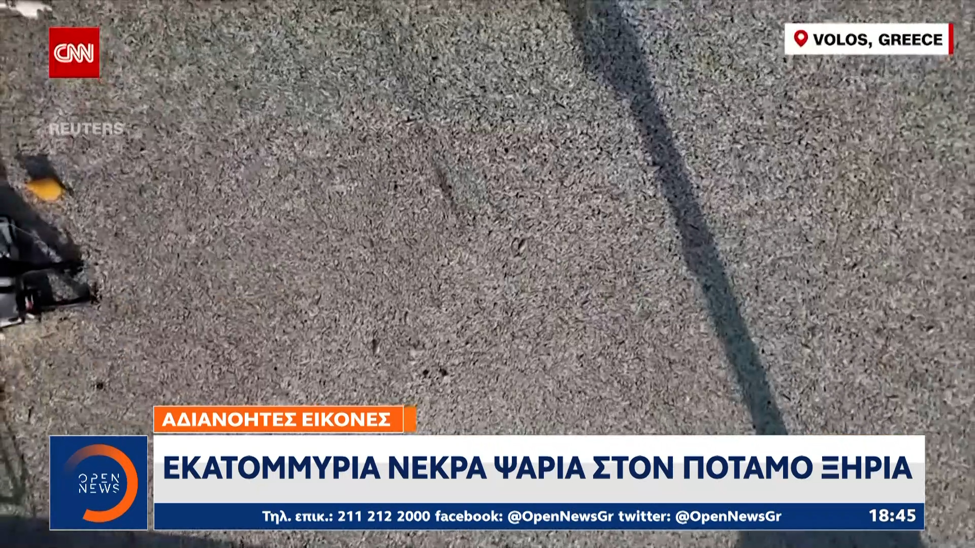 Αδιανόητες εικόνες - Εκατομμύρια νεκρά ψάρια στον ποταμό Ξηριά | OPEN TV