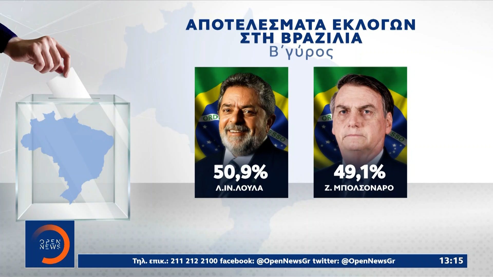 Ο Λούλα ντα Σίλβα ξανά πρόεδρος της Βραζιλίας | OPEN TV