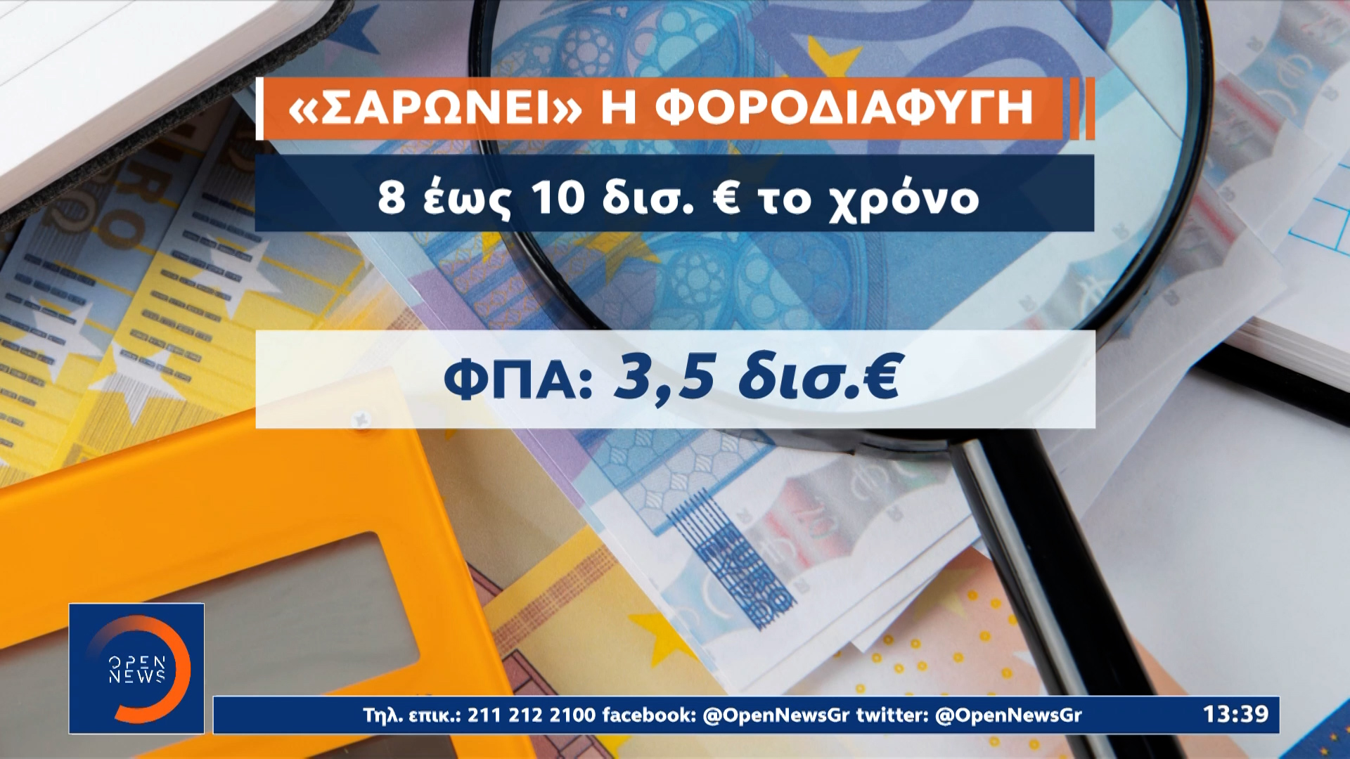 Θεοχάρης: 8-10 δισ. το χρόνο η φοροδιαφυγή στην Ελλάδα | OPEN TV