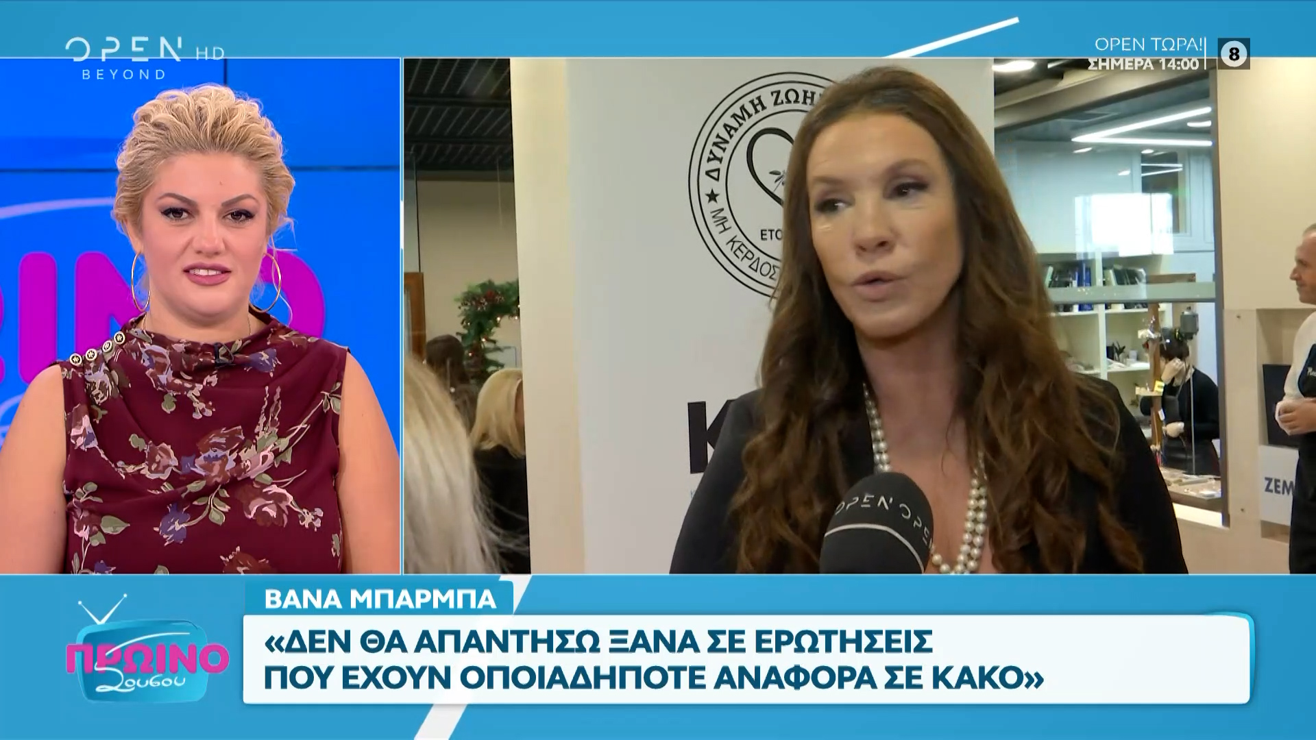 Η Βάνα Μπάρμπα για τις κακόβουλες ερωτήσεις των δημοσιογράφων | OPEN TV