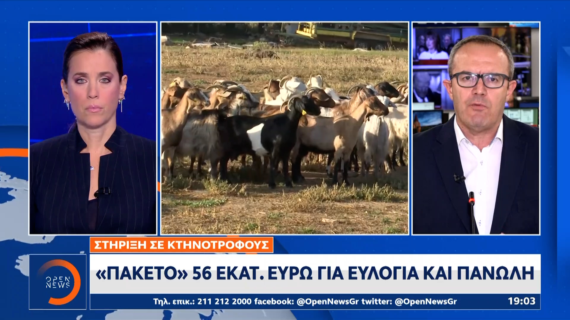 «Πακέτο» 56 εκατ. ευρω για ευλογιά και πανώλη | OPEN TV