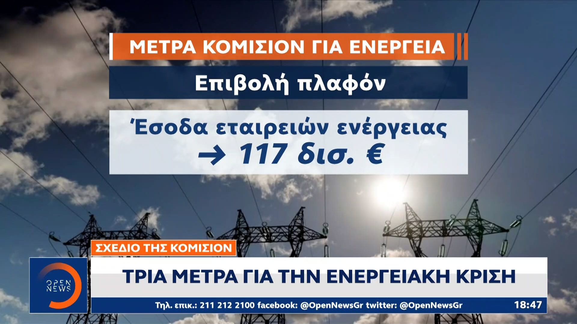 Σχέδιο της Κομισιόν: Τρία μέτρα για την ενεργειακή κρίση | OPEN TV