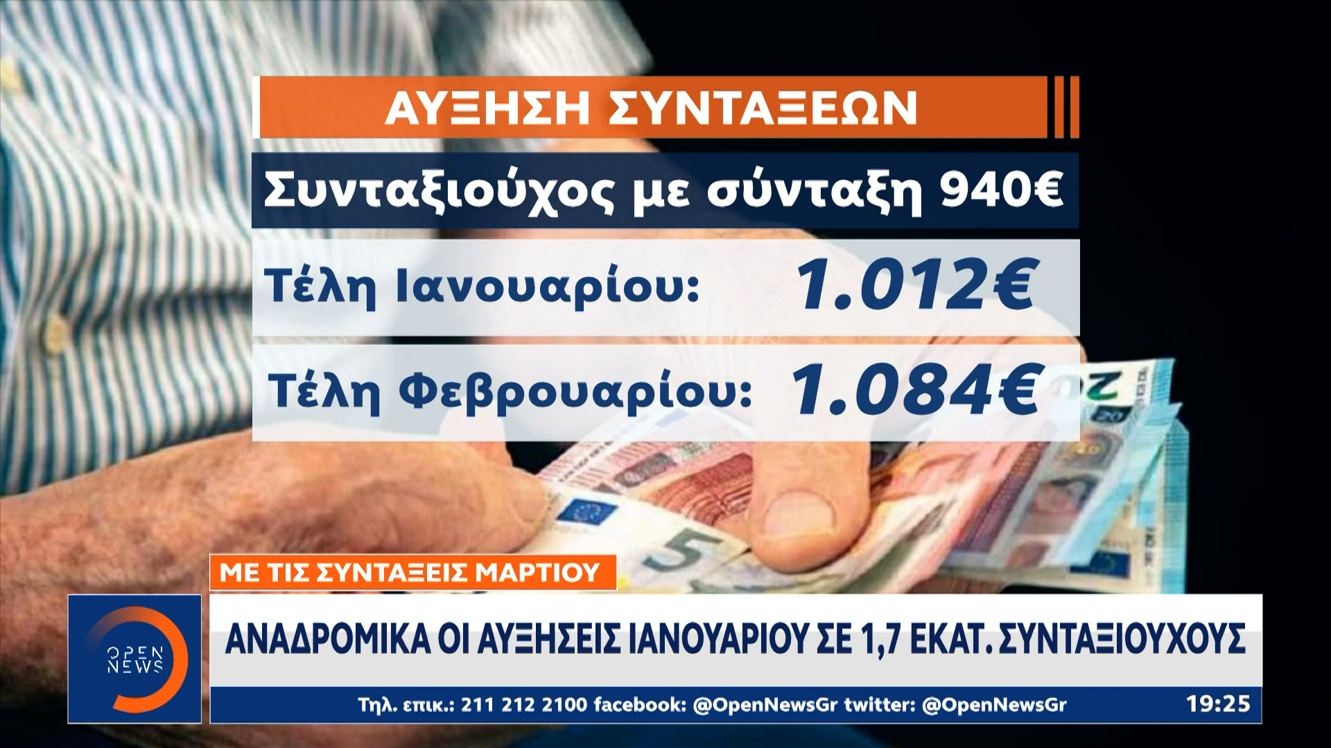 Αναδρομικά οι αυξήσεις Ιανουαρίου σε 1,7 εκατ. συνταξιούχους | OPEN TV