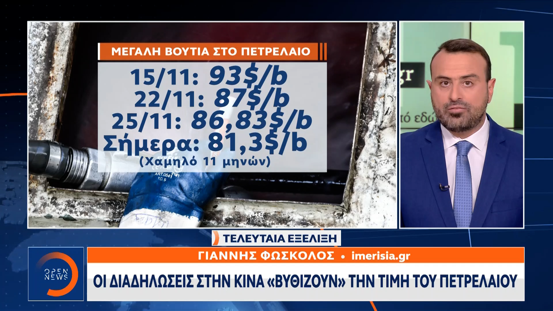 Οι διαδηλώσεις στην Κίνα «βυθίζουν» την τιμή του πετρελαίου | OPEN TV