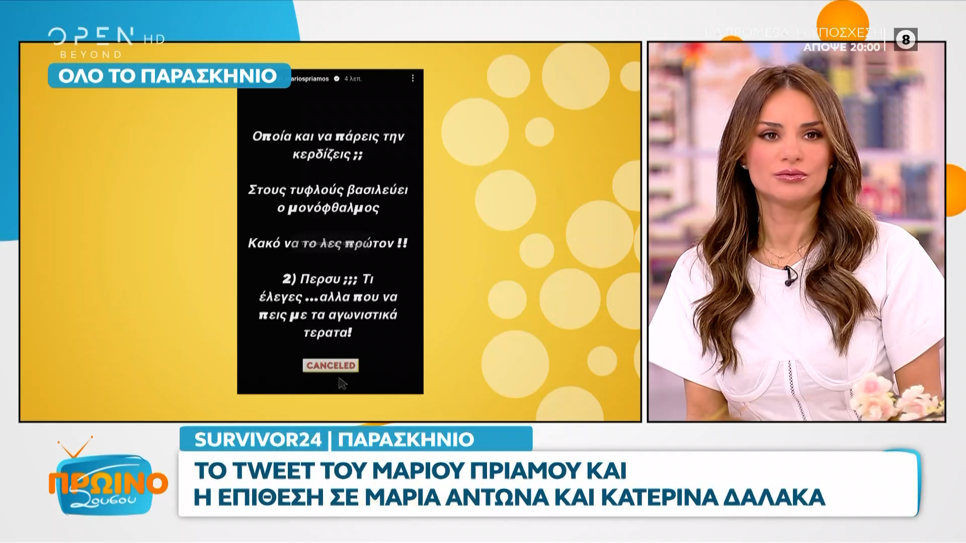 To Tweet του Μάριου Πρίαμου και η επίθεση σε Μαρία Αντωνά και Κατερίνα ...