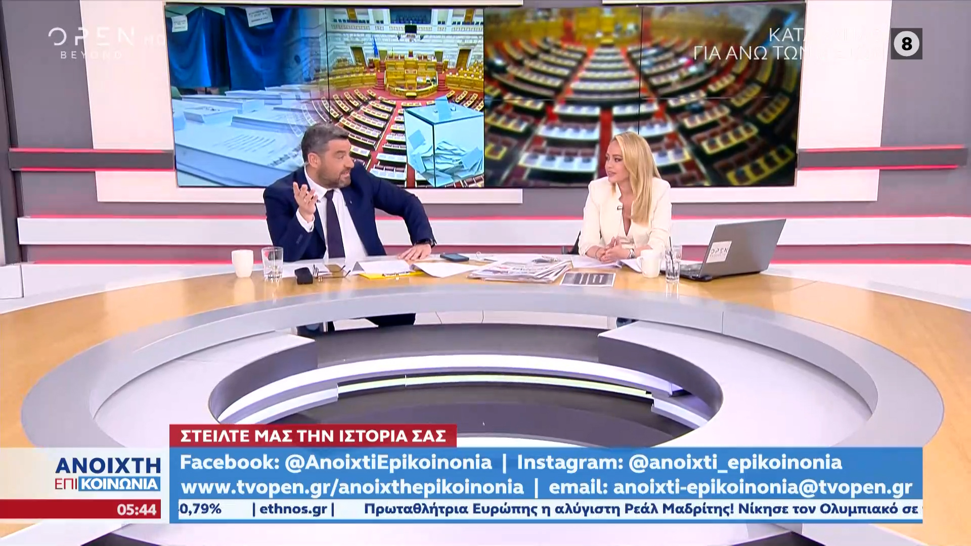 Ανοιχτή επικοινωνία 22/05/2023 | OPEN TV
