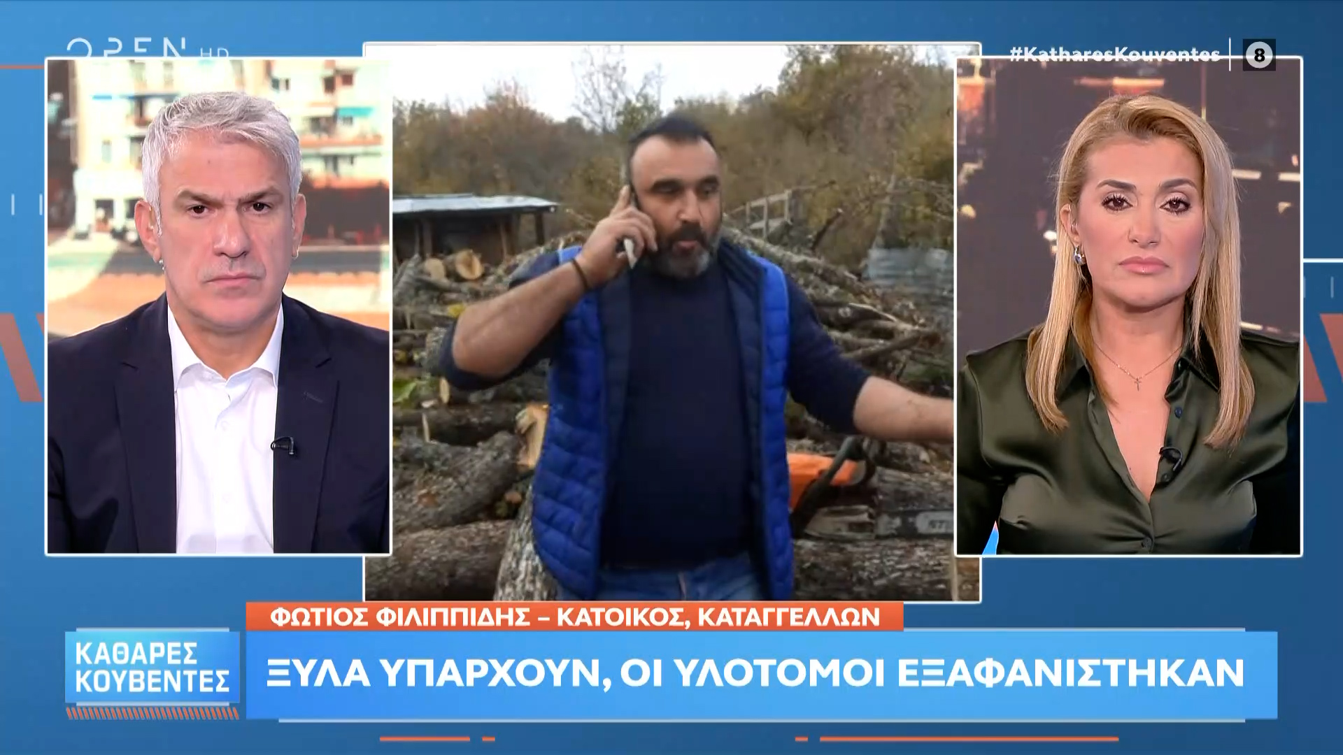 Φ.Φιλλιπίδης: «Ξύλα υπάρχουν, οι υλοτόμοι εξαφανίστηκαν» | OPEN TV