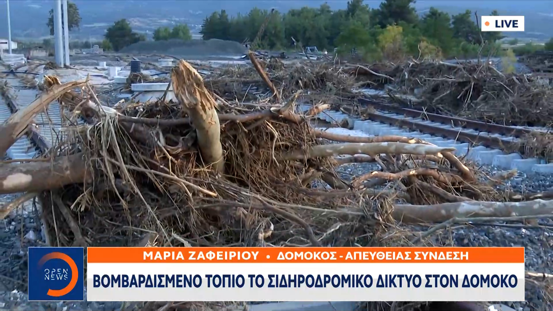 Βομβαρδισμένο τοπίο το σιδηροδρομικό δίκτυο στον Δομοκό | OPEN TV