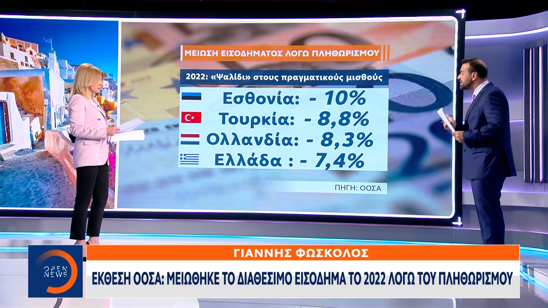 Έκθεση ΟΟΣΑ: Μειώθηκε το διαθέσιμο εισόδημα το 2022 λόγω του ...